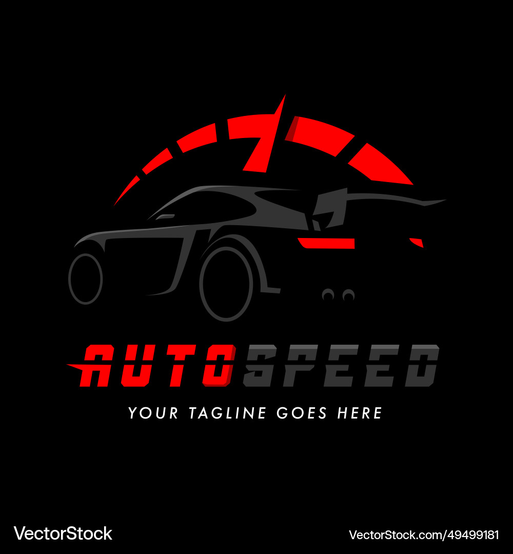 Speed Car Logo - Dynamic Design Royalty Free Vector Image