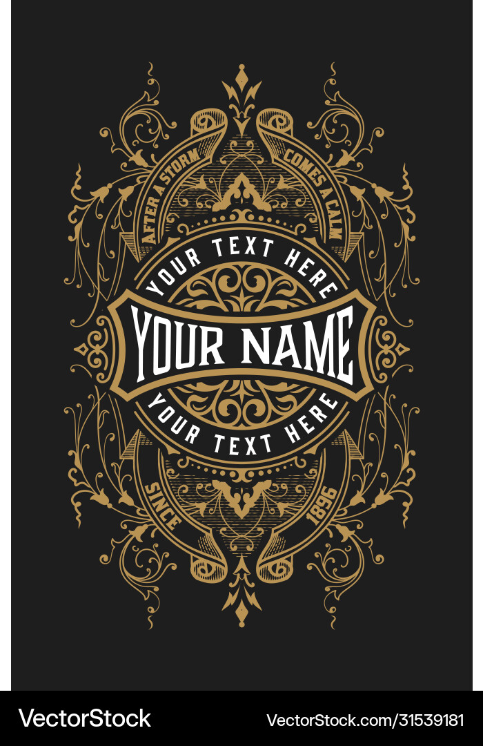 Vintage Ornamental Banner Layout Royalty Free Vector Image