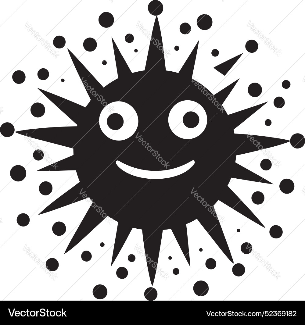 Adorable pathogenic joy black infectious Vector Image
