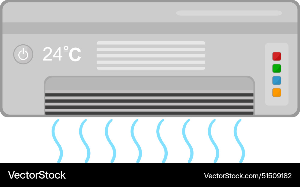 Air conditioning with cooling waves Royalty Free Vector
