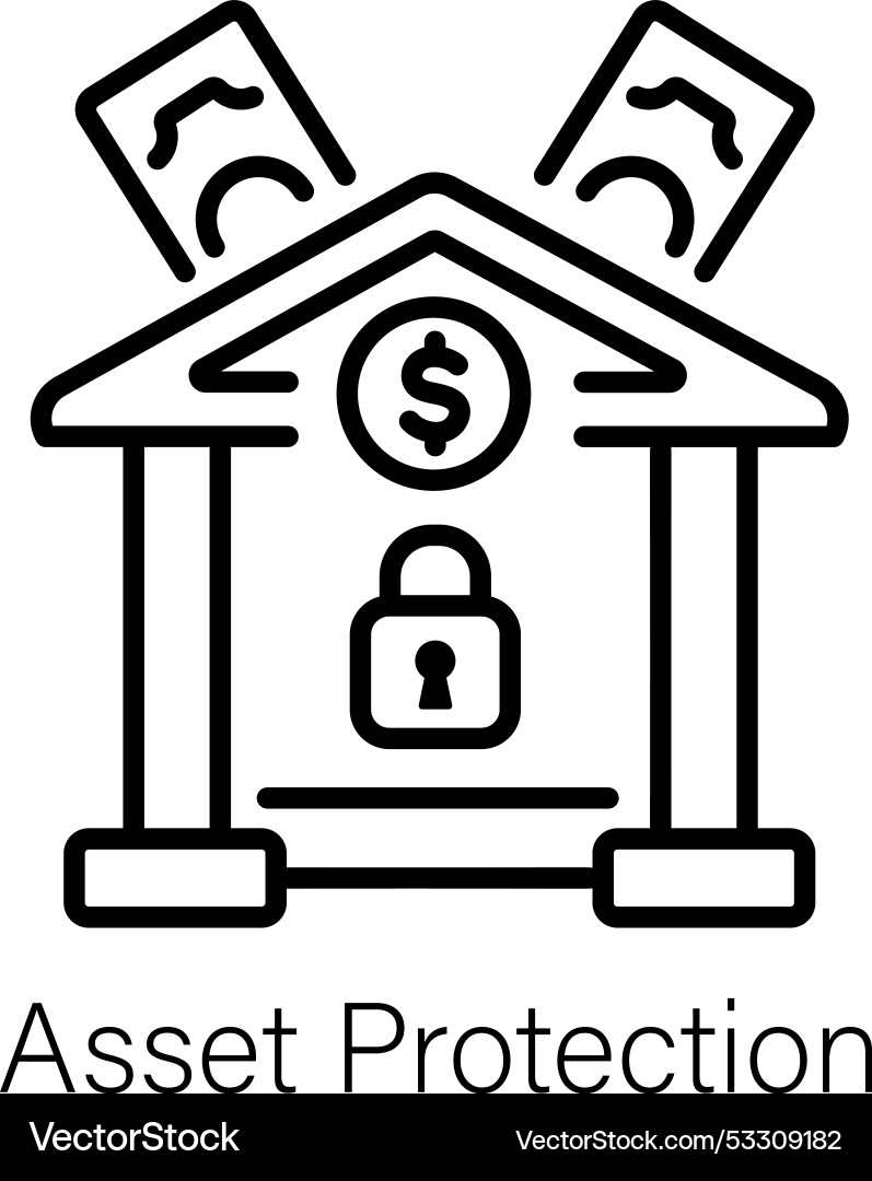Asset protection Royalty Free Vector Image - VectorStock
