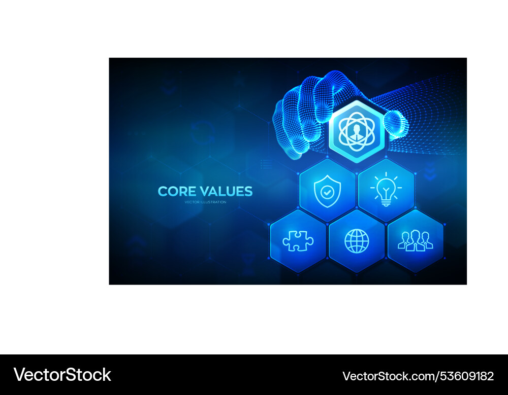 Core values infographic responsibility ethics Vector Image