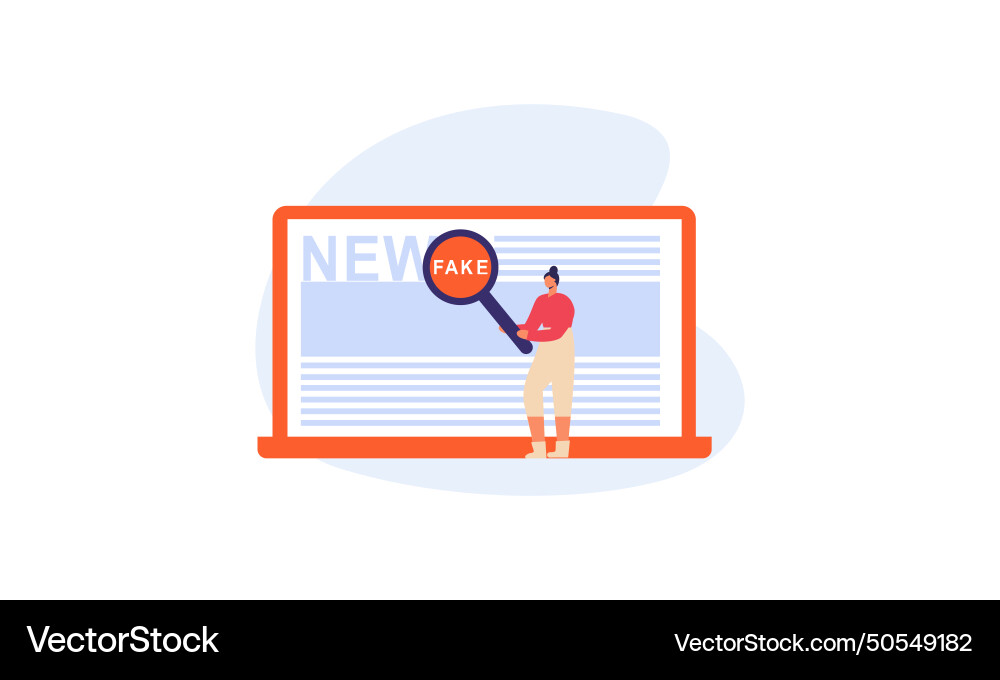 Fake news metaphors mass media propaganda Vector Image