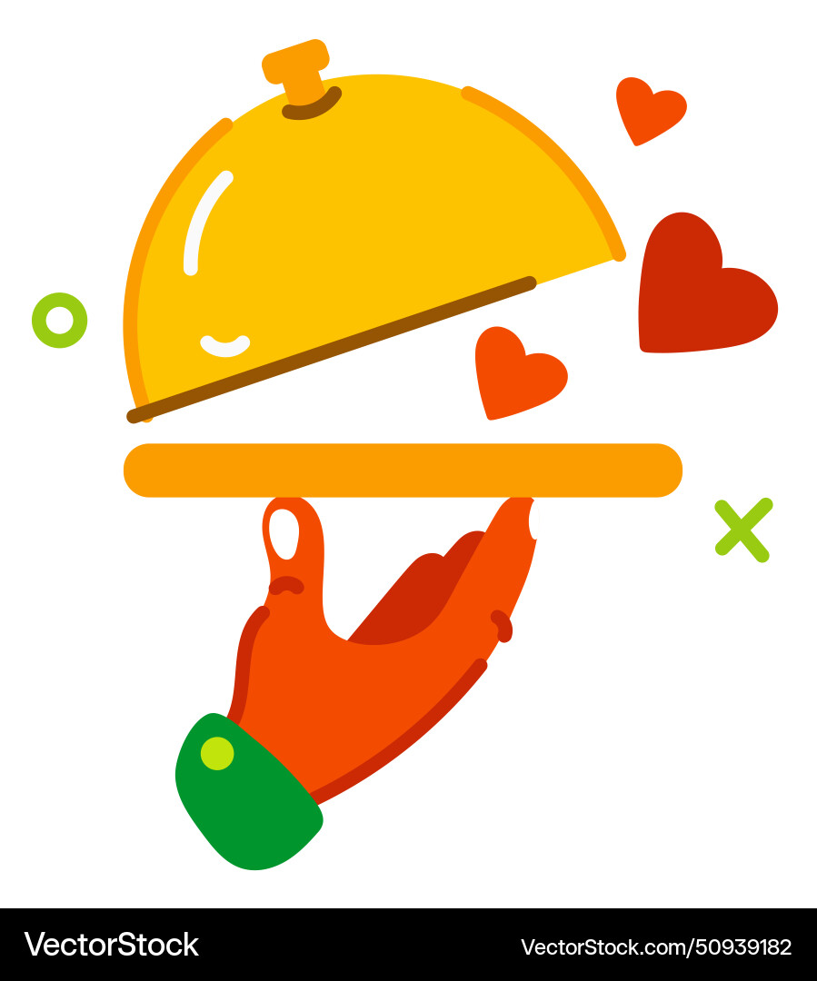 Food serving Royalty Free Vector Image - VectorStock