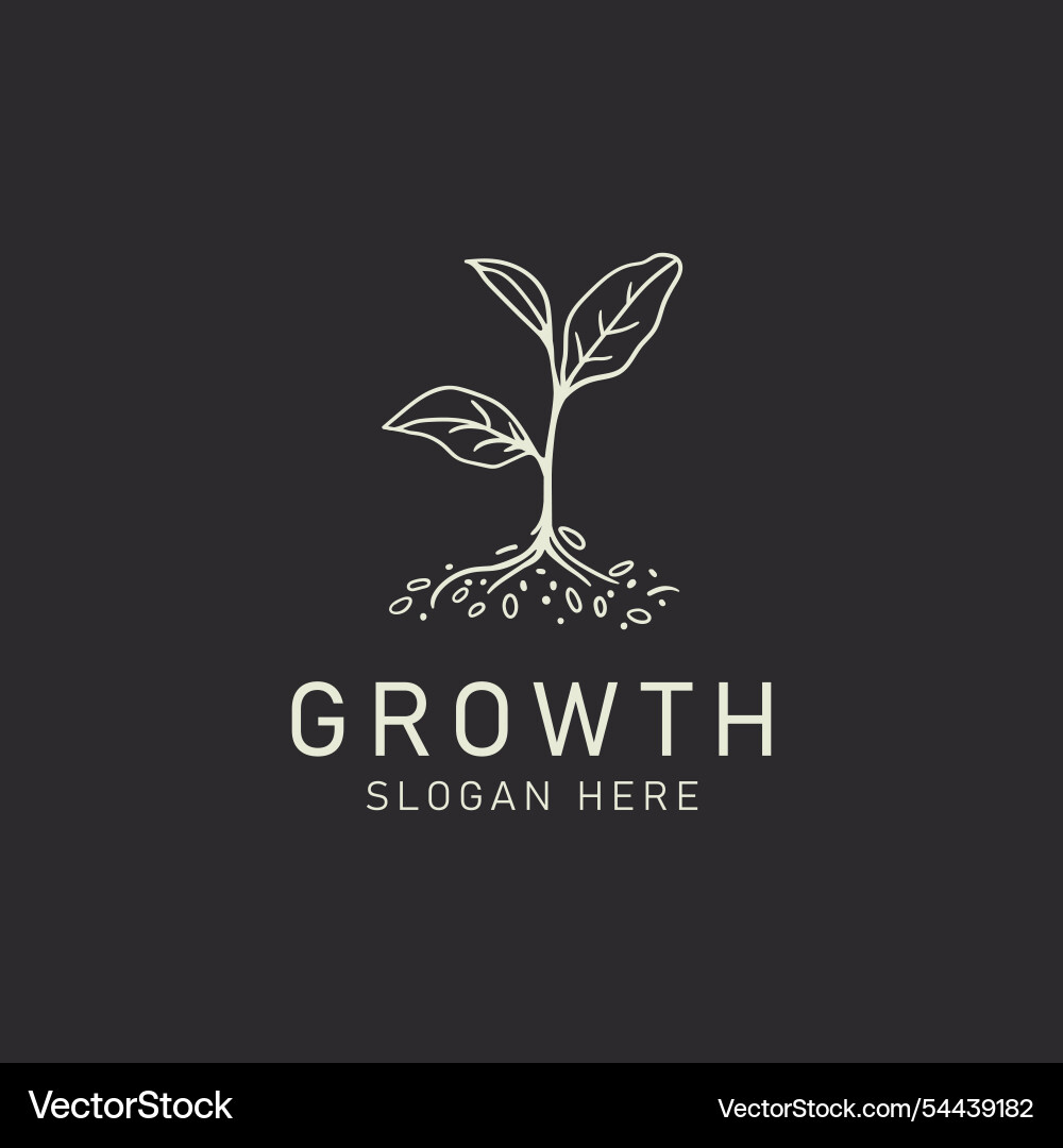 Growth and development logo Royalty Free Vector Image
