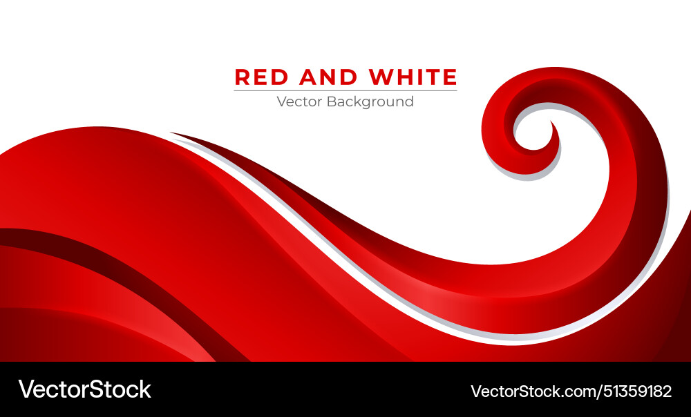 Red and white background with stylish design Vector Image