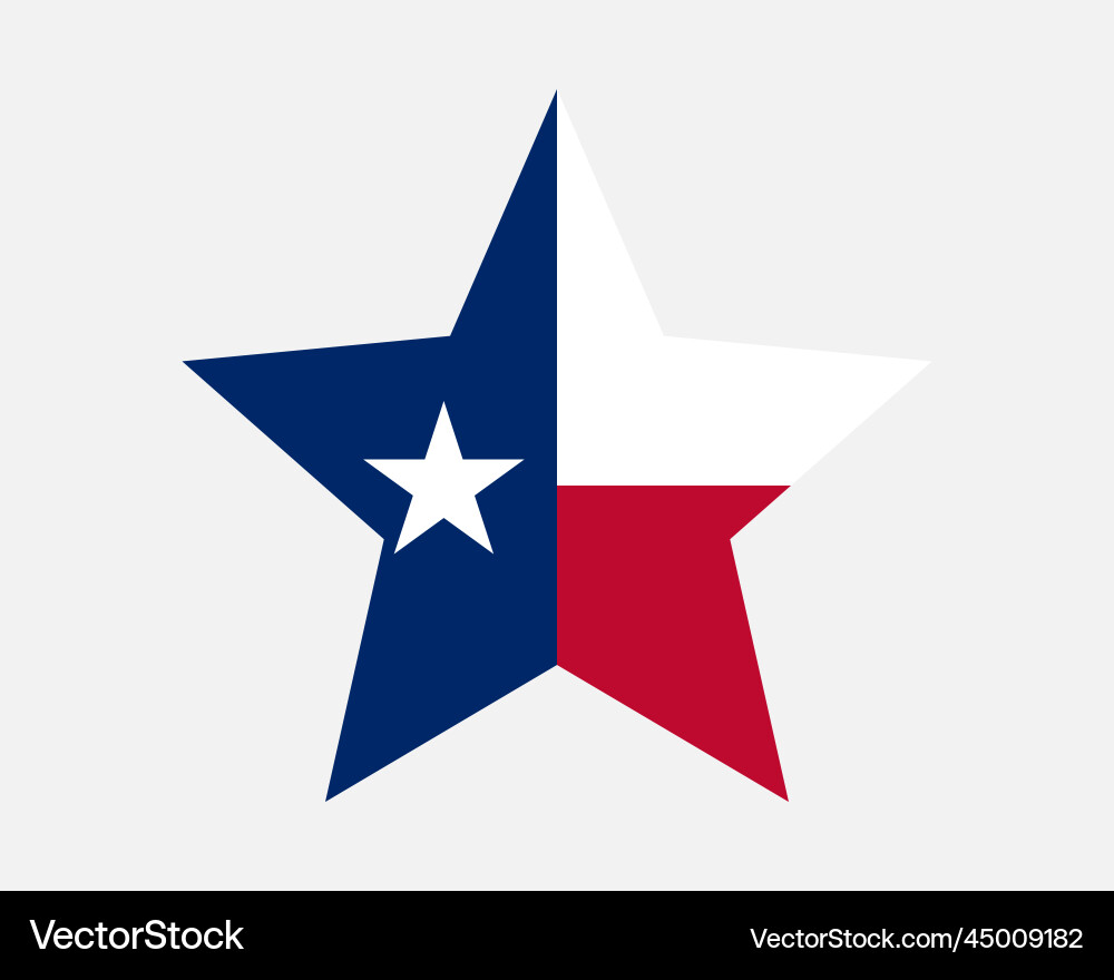 Texas Lone Star Flag Royalty Free Vector Image