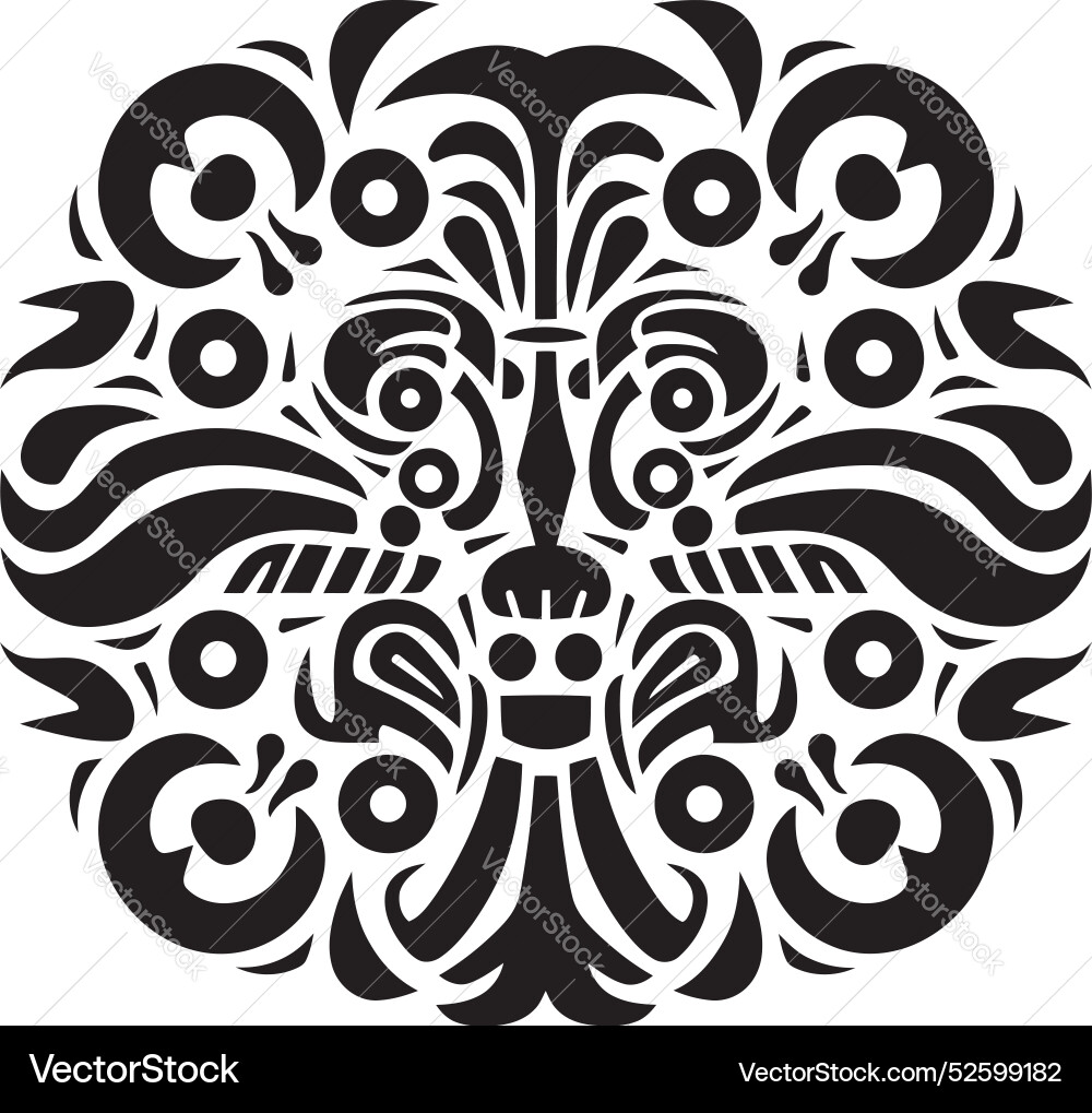 Tribal treasures dayak pattern graphics enhancing Vector Image