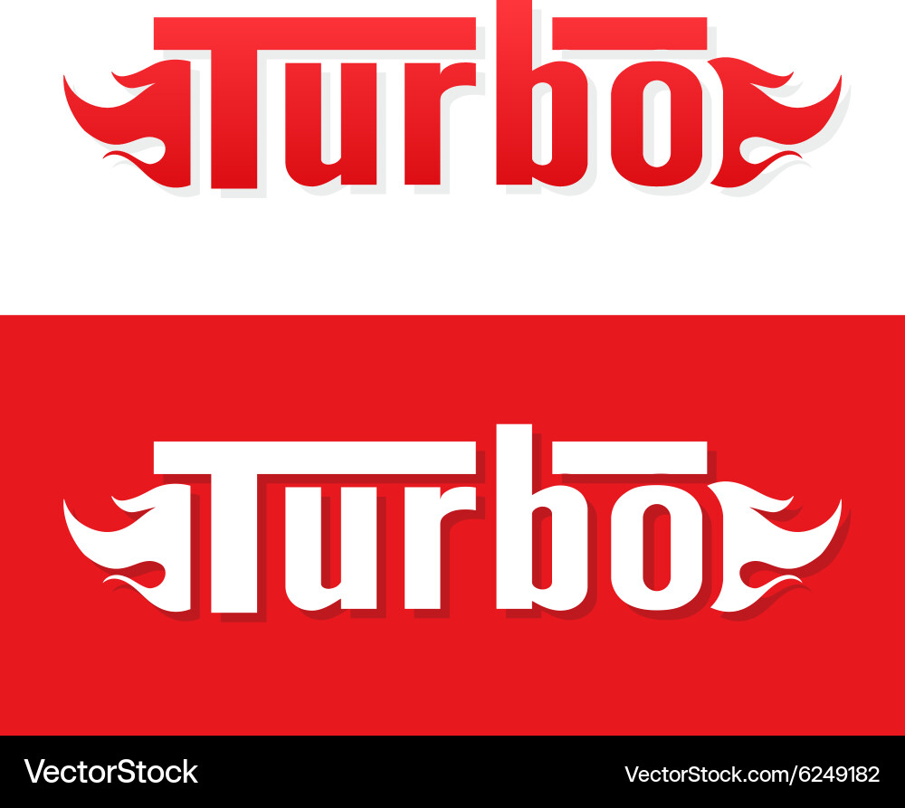 Turbo logo design Royalty Free Vector Image - VectorStock