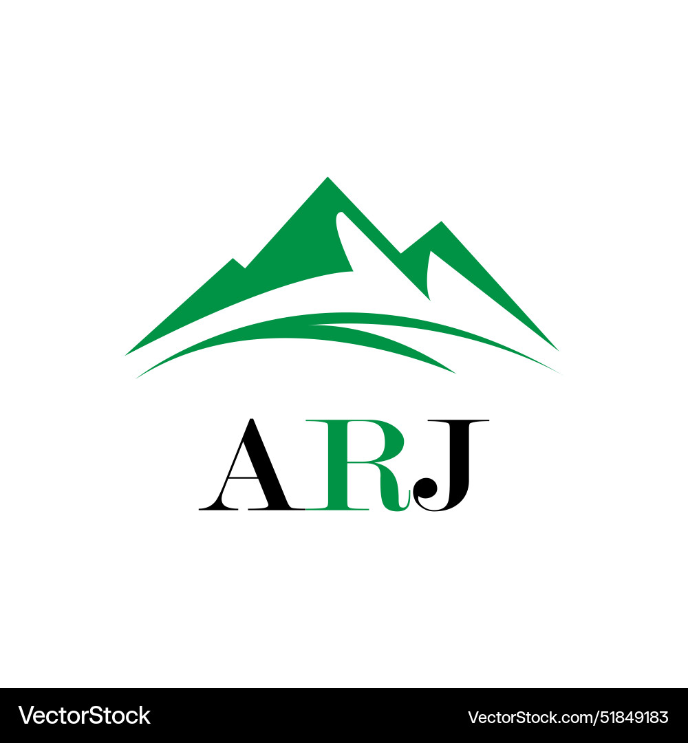 Arj letter logo design on white background Vector Image