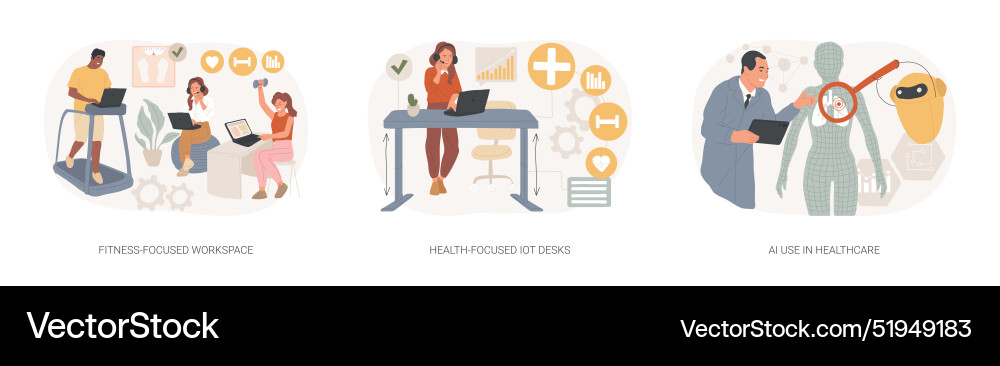 Health-focused technology isolated concept Vector Image