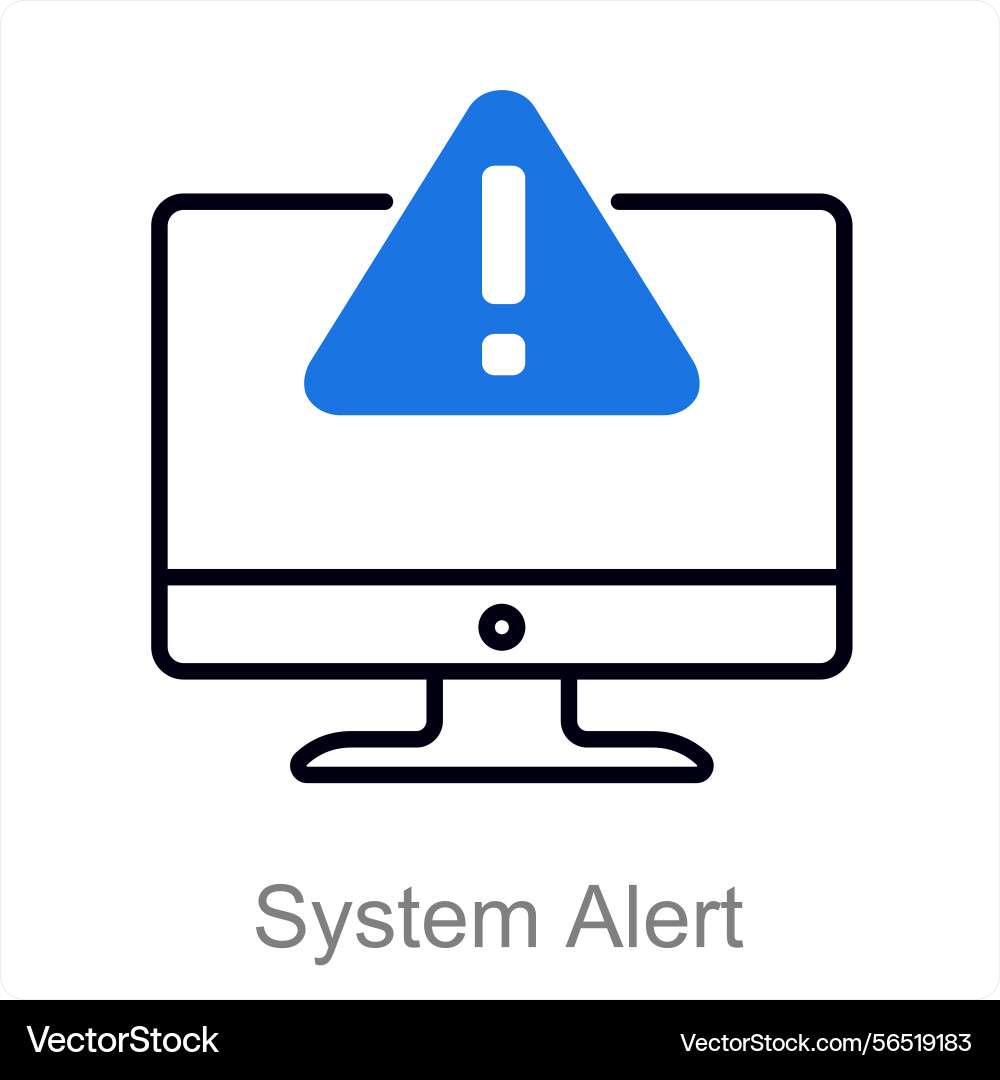 System alert and diagram icon concept Royalty Free Vector