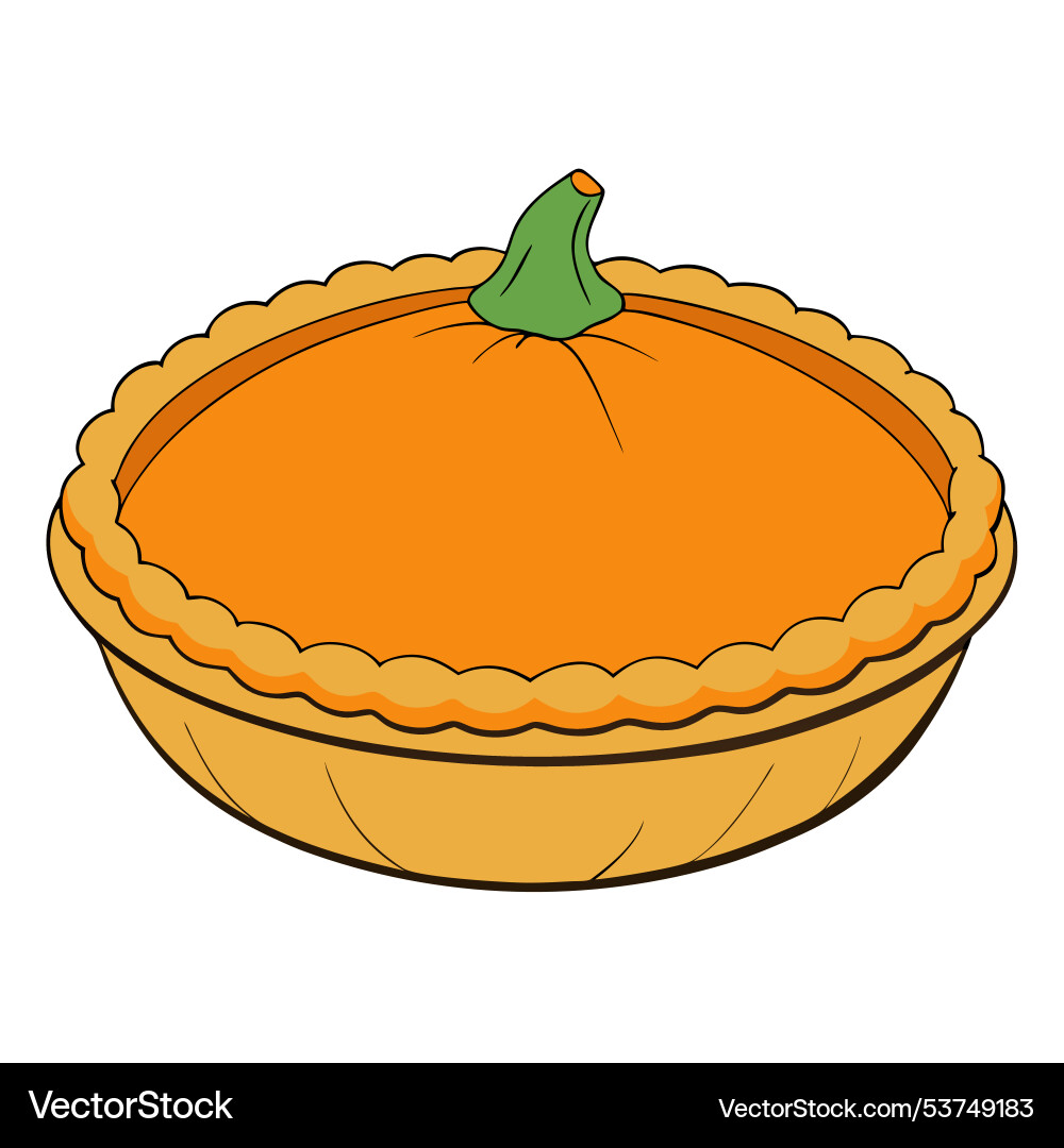 Traditional american homemade pumpkin pie Vector Image