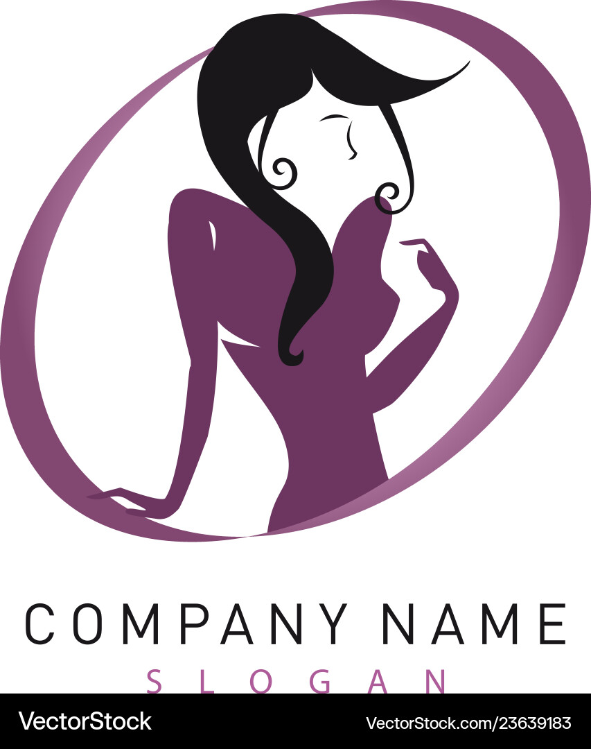 Woman logotype Royalty Free Vector Image - VectorStock