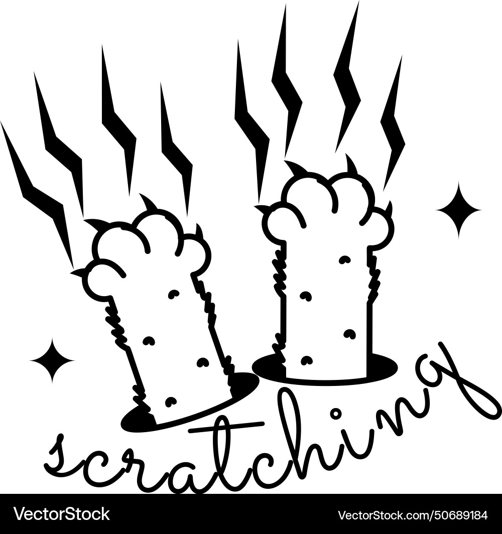 Animal scratching Royalty Free Vector Image - VectorStock