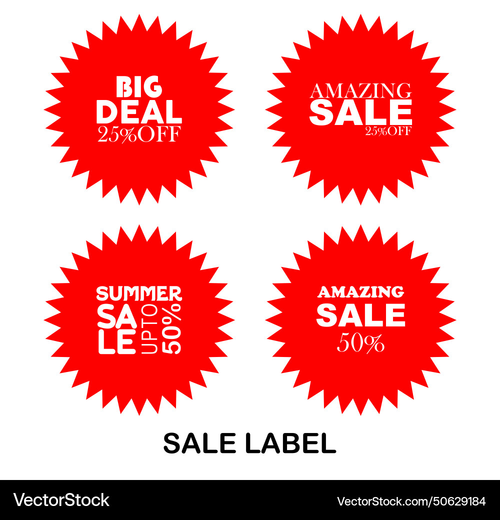 Discount and offer label Royalty Free Vector Image