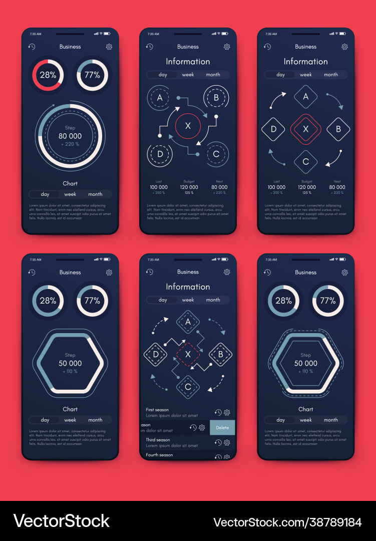 Graphics infographics with mobile phone template Vector Image