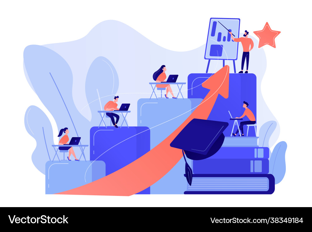 Professional development teachers concept Vector Image