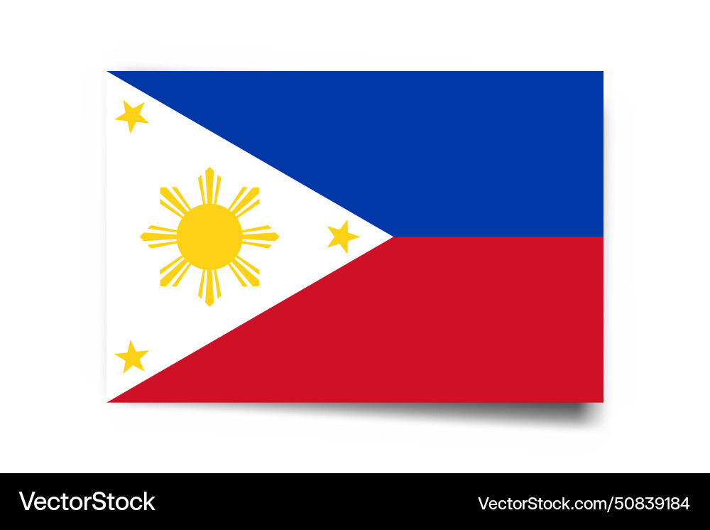Rectangle flag of philippines Royalty Free Vector Image