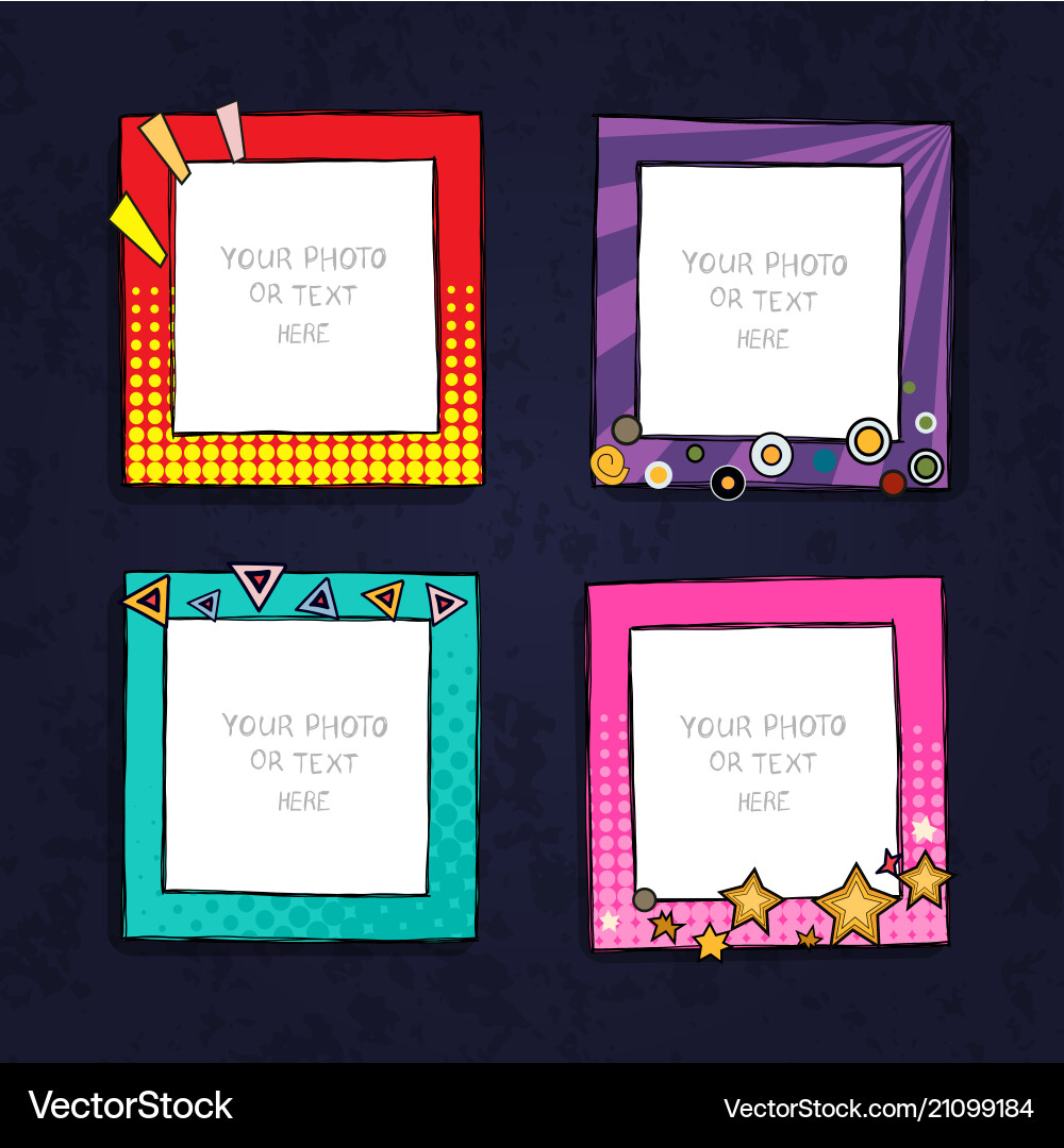 Template photo frames Royalty Free Vector Image