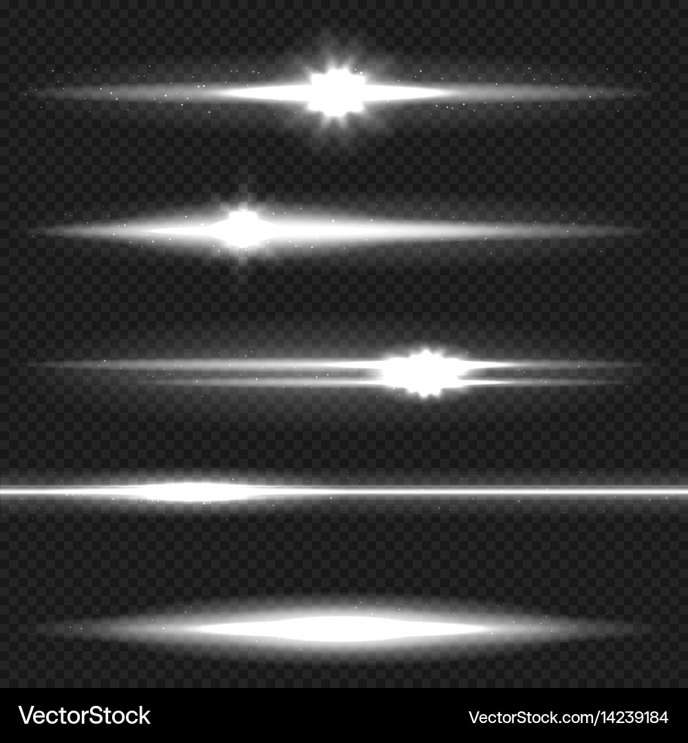 White Laser Light Rays Royalty Free Vector Image