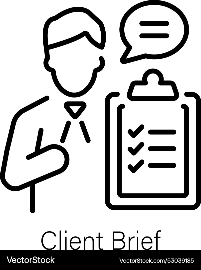 Client brief Royalty Free Vector Image - VectorStock