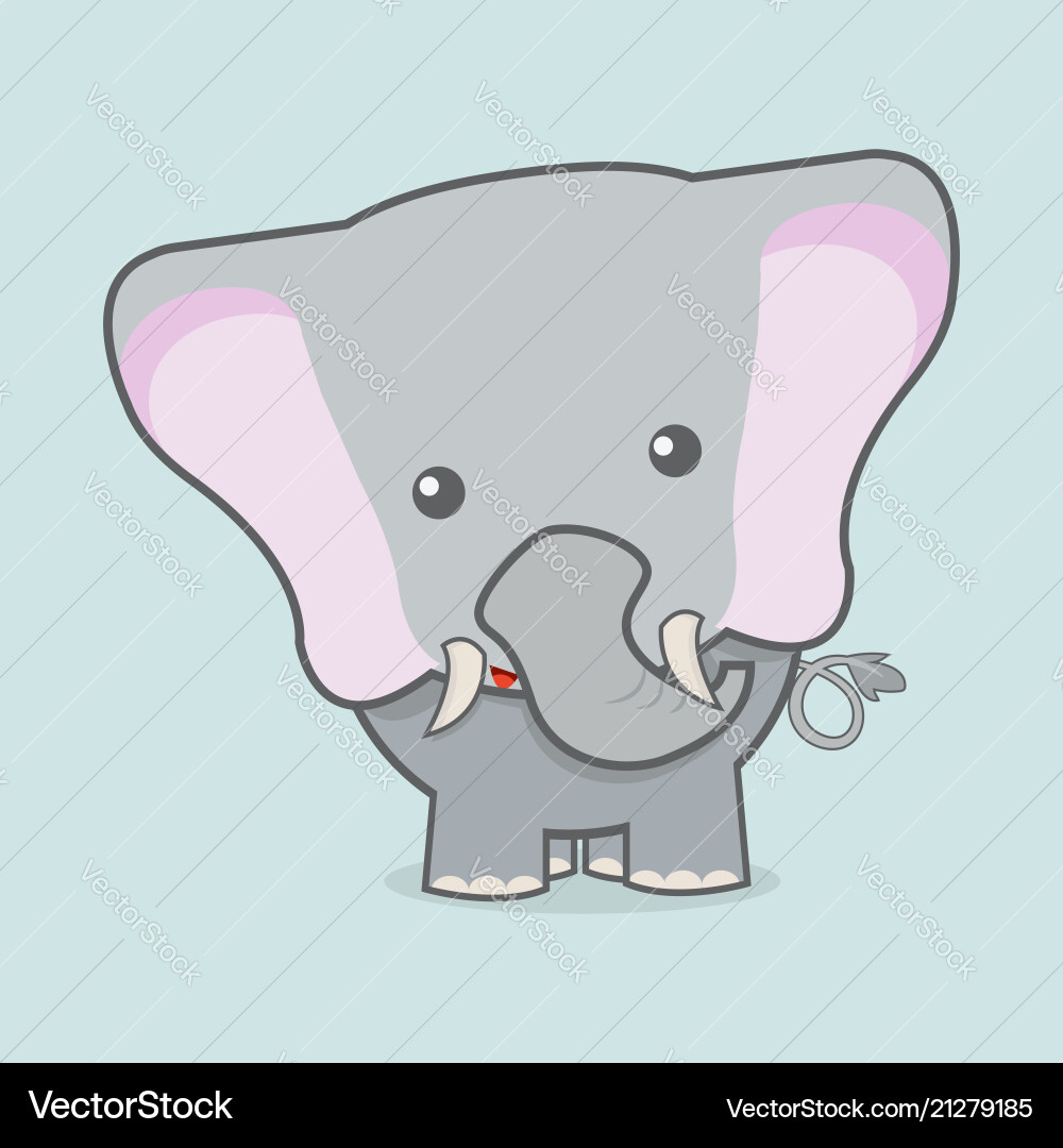 Cute elephant baby Royalty Free Vector Image - VectorStock
