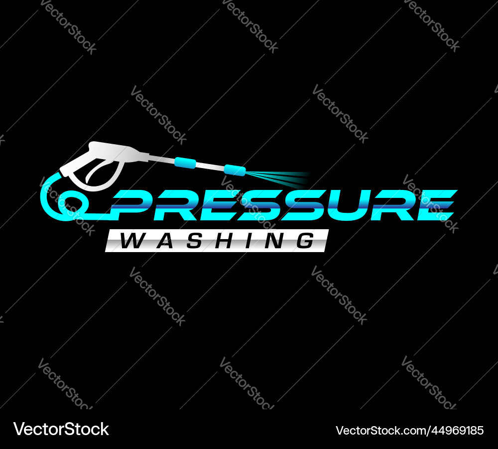 Pressure washing business logo design template Vector Image