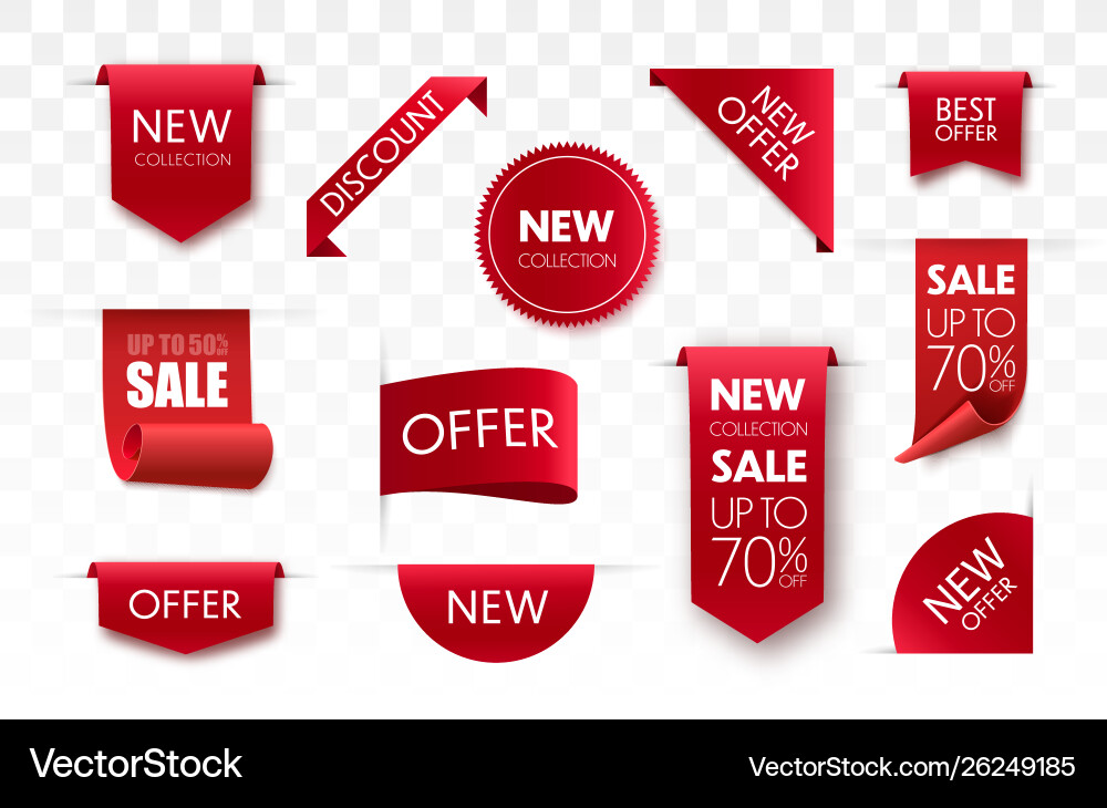 Price tags collection Royalty Free Vector Image