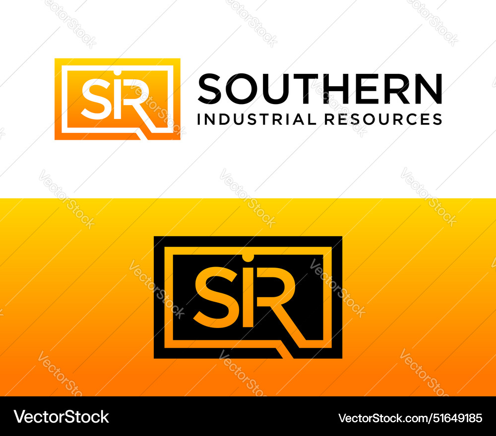 Sr logo Royalty Free Vector Image - VectorStock