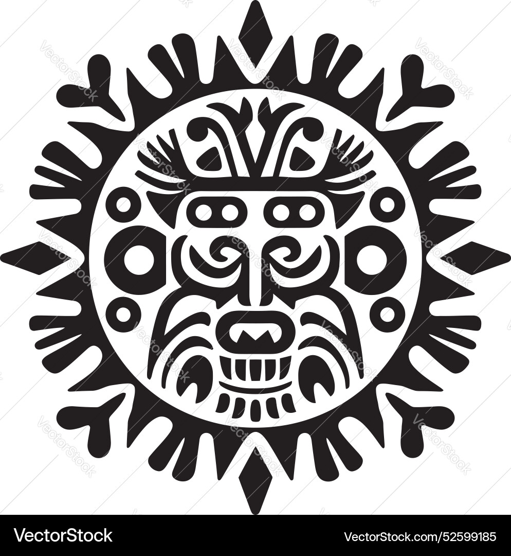 Tribal traditions dayak pattern icon symbolizing Vector Image