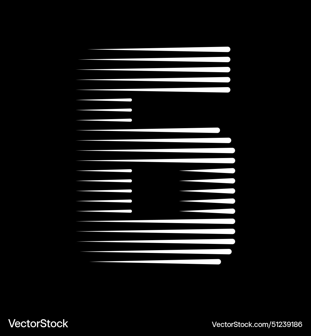 6 number lines logo icon Royalty Free Vector Image