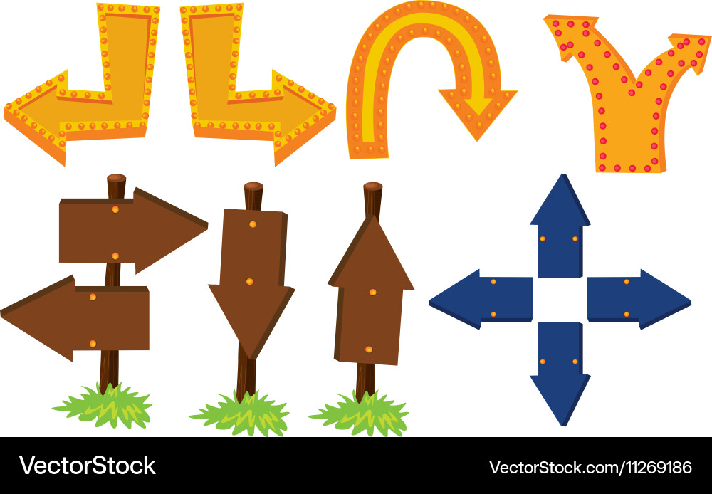 Different types of signs Royalty Free Vector Image