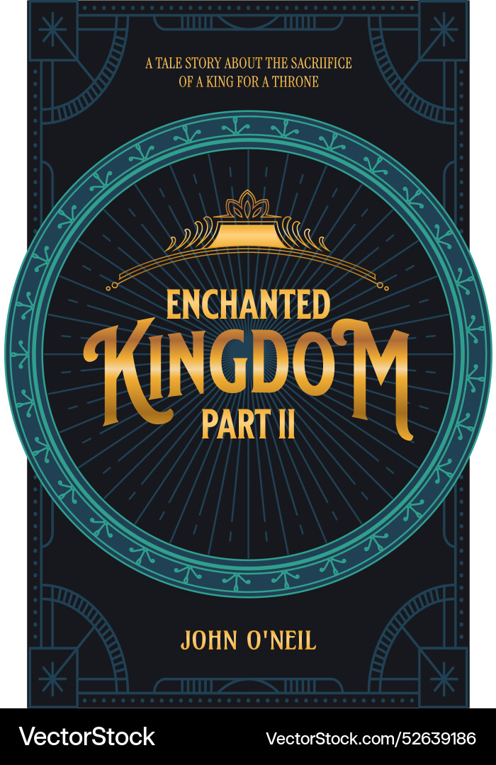 Fantasy ebook cover design for print Royalty Free Vector