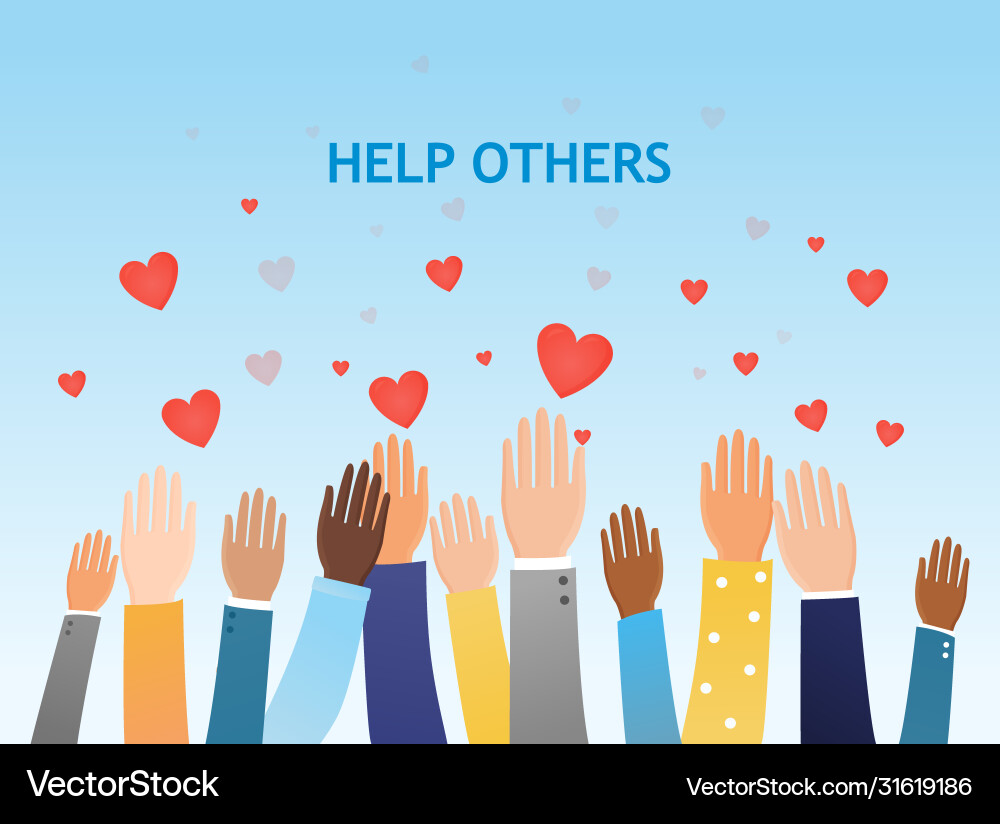 Help others concept with a group diverse people Vector Image