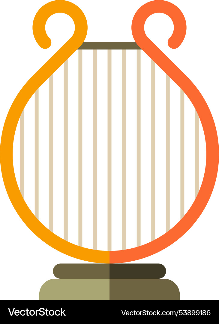 Lyra color icon classical orchestra music Vector Image