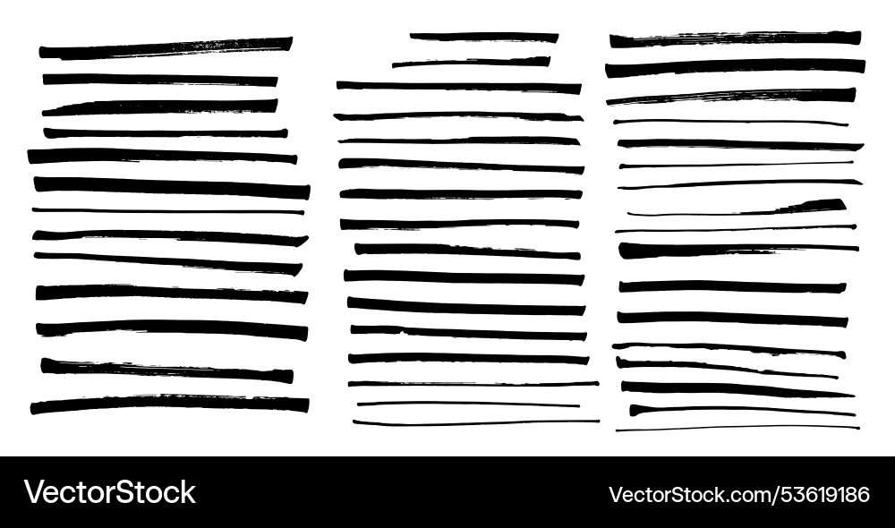 Marker black distress lines for underlining – Royalty-Free Vector ...