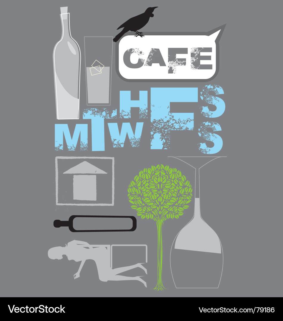 Modern Cafe Elements Royalty Free Vector Image
