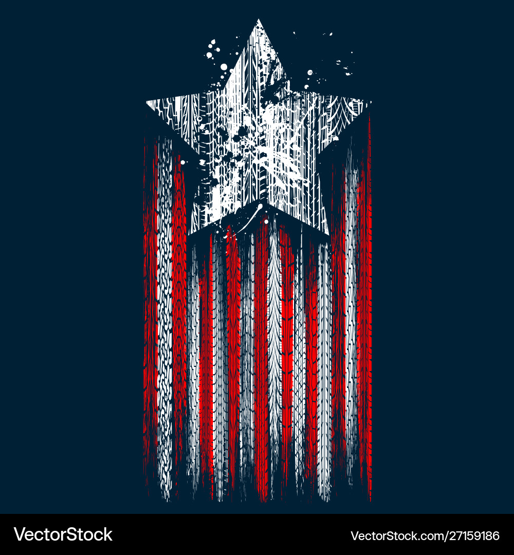 Red Tire Tracks Silhouette Royalty Free Vector Image