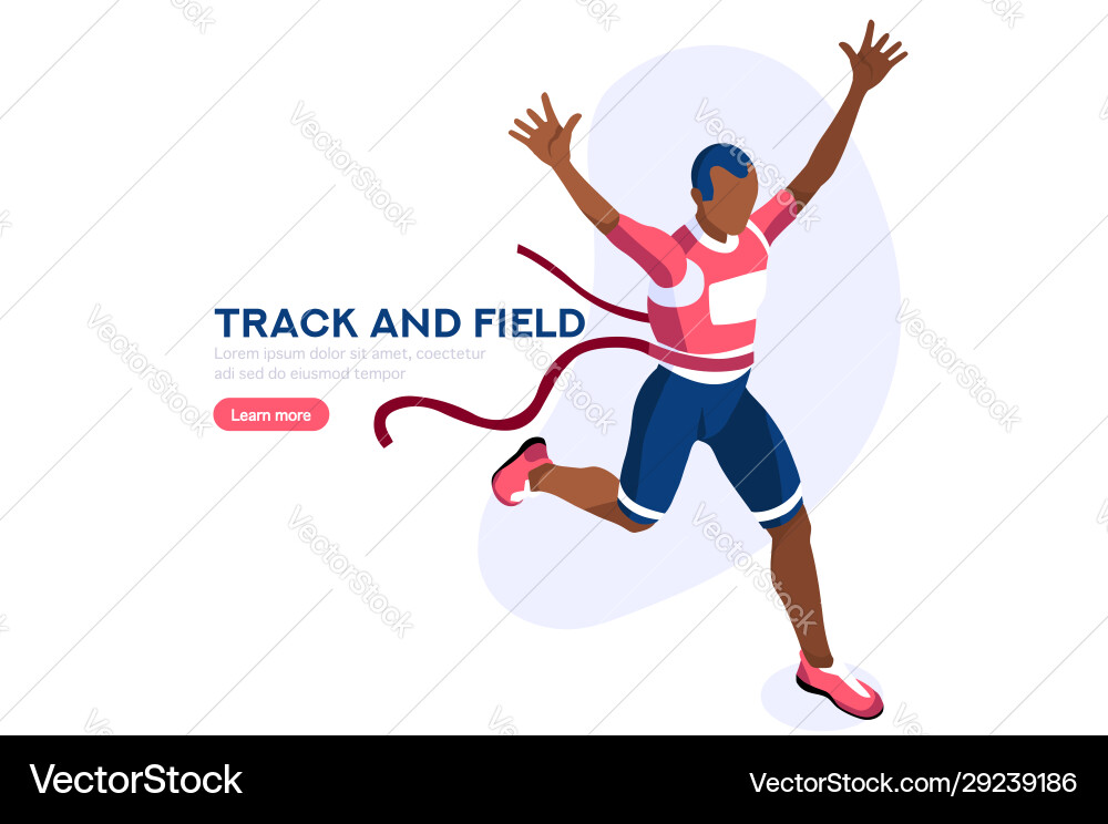 Running athlete runner Royalty Free Vector Image