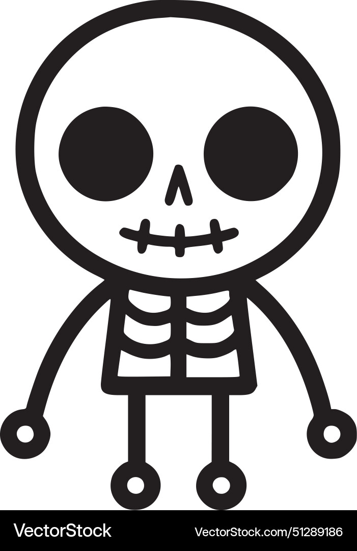 Skeleton - minimalist and simple silhouette Vector Image