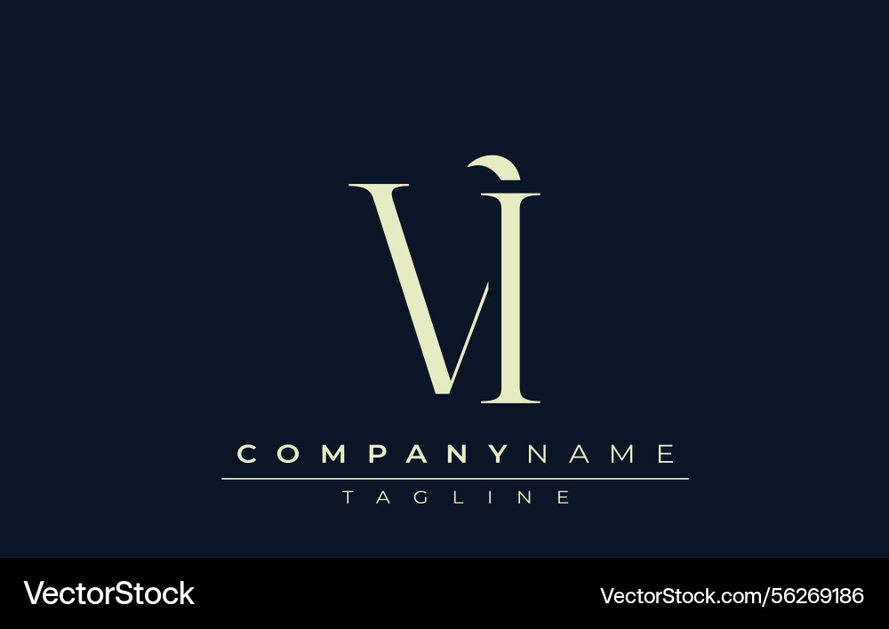 Vi abstract logo Royalty Free Vector Image - VectorStock