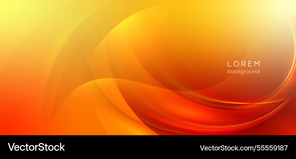 Abstract Orange & Red Flow Background Vector Image