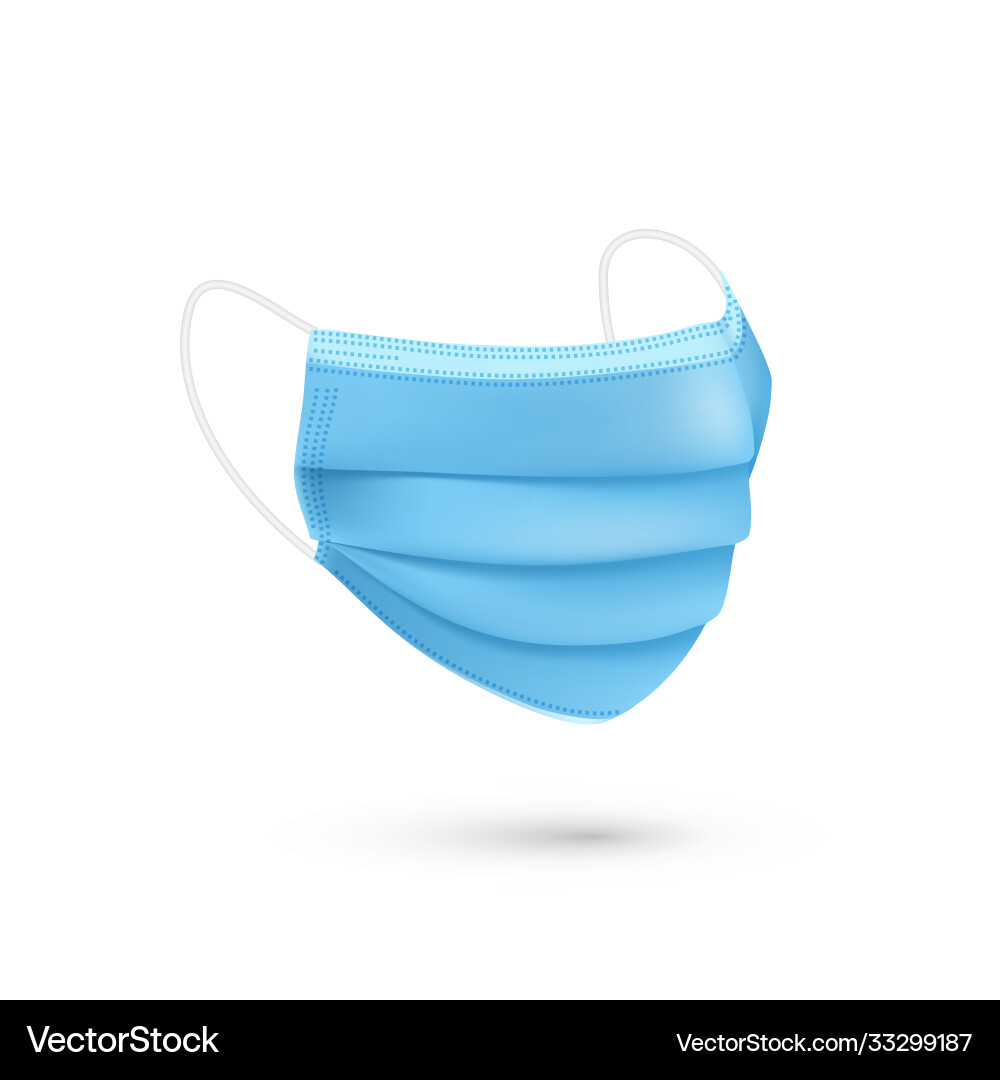 Blue respiratory mask medical face viruses Vector Image