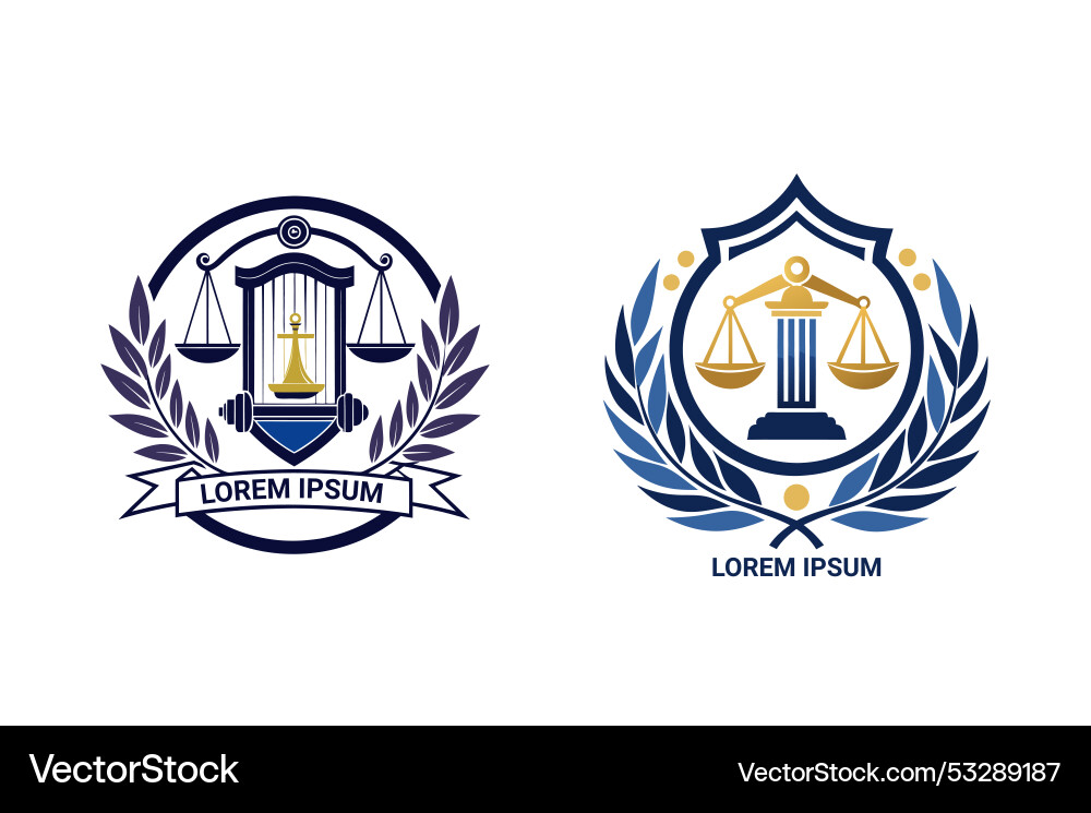 High-quality law firm logo Royalty Free Vector Image