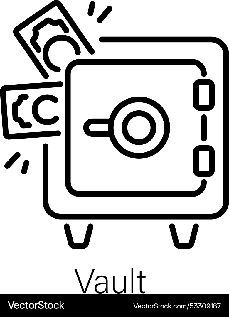 Vault Royalty Free Vector Image - VectorStock