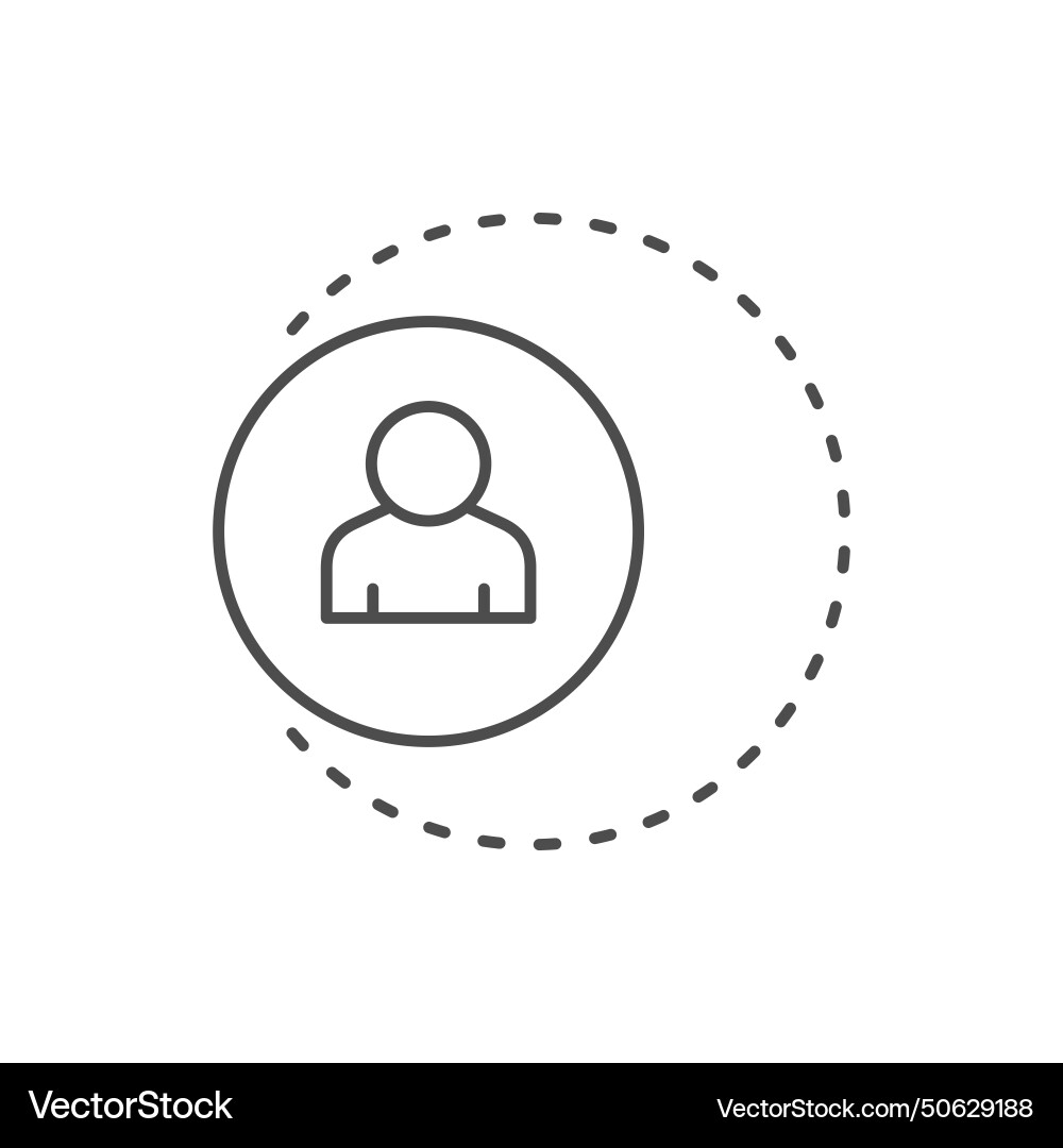 Comfort zone expanding line icon Royalty Free Vector Image