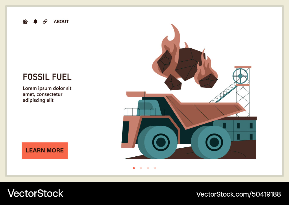 Fossil fuel resources extraction earth Royalty Free Vector