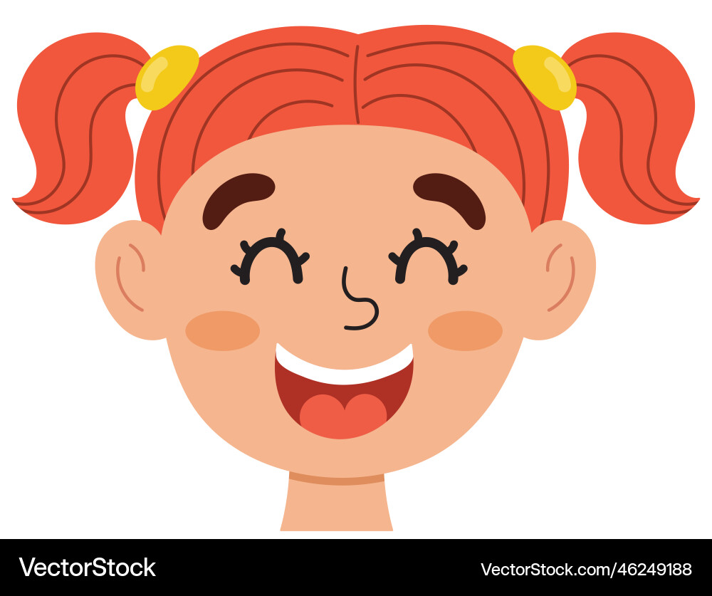 Glück Mädchen Gesicht Kleine Kind Lächeln Clipart