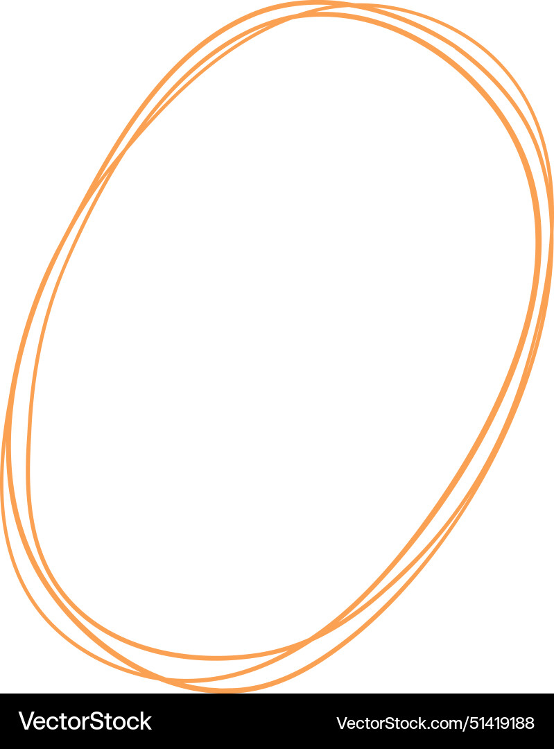 Oval outline frame Royalty Free Vector Image - VectorStock